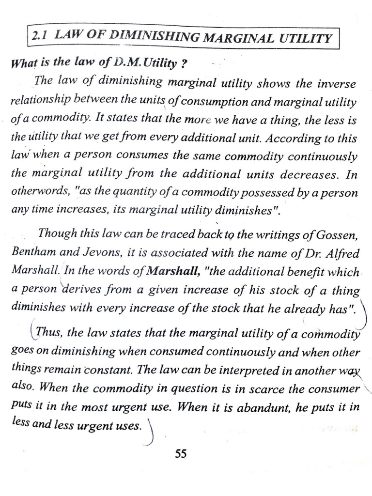 Law of DMU and Equi Marginal Utility | PDF