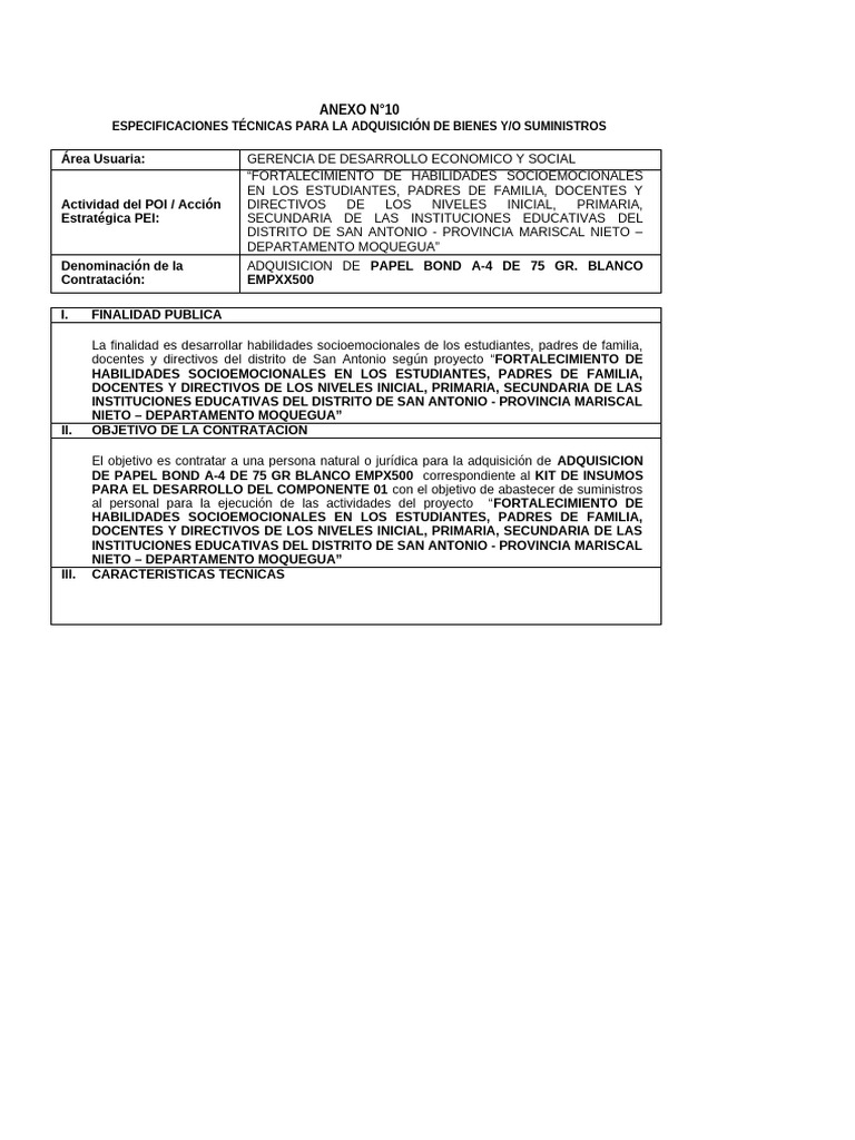 TDR Hojas Bond | PDF