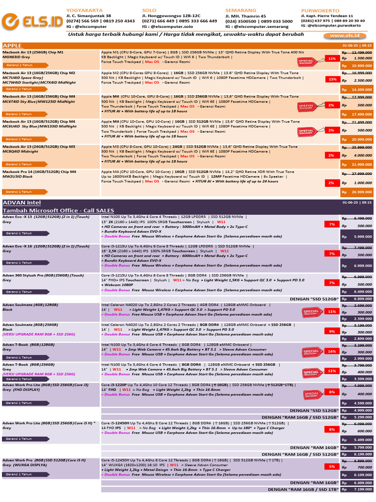 ELS 01 Juni 2025 | PDF | Computer Hardware | Apple Inc. Hardware