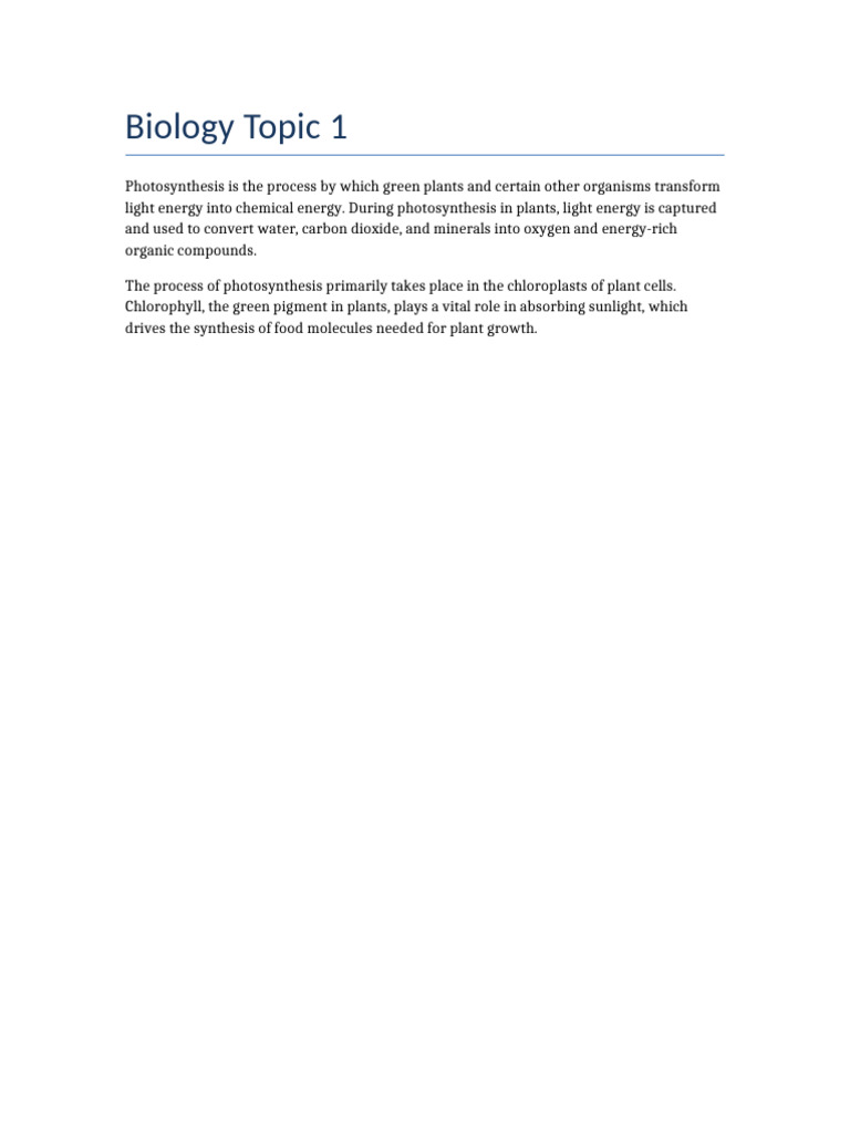 Biology File 1 | PDF