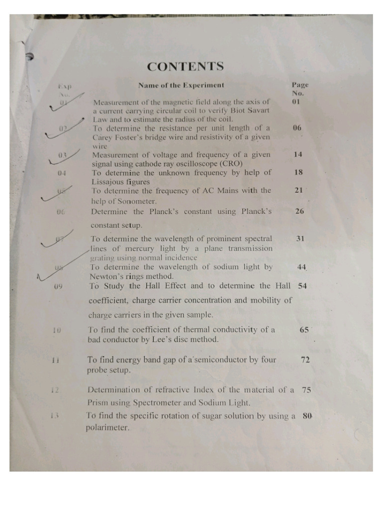 Physics Lab Manual | PDF