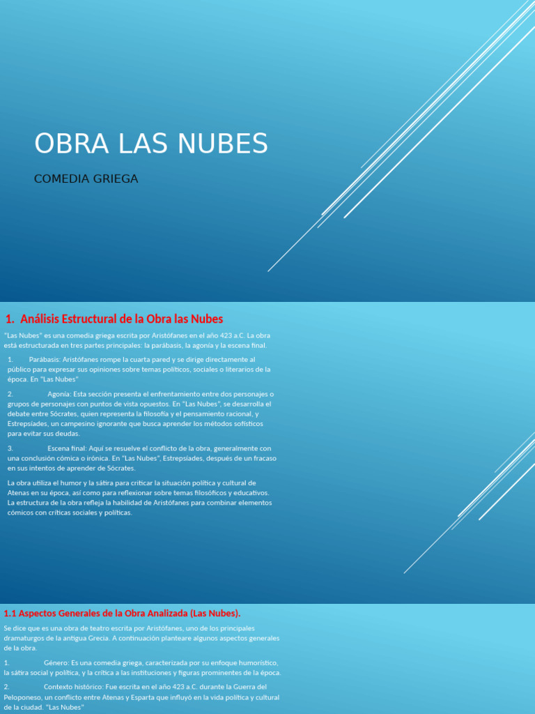 Obra Las Nubes | PDF | Aristófanes | Teatro