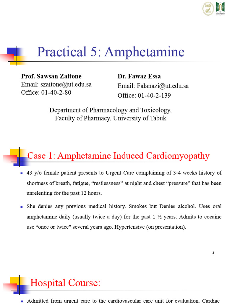 5 - Amphetamine Practical | PDF | Methamphetamine | Heart Failure
