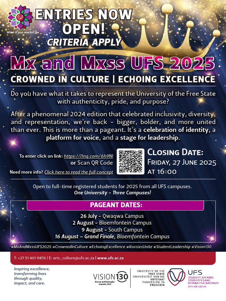 UFS Mx and Mxss Pageant 2025 Details | PDF