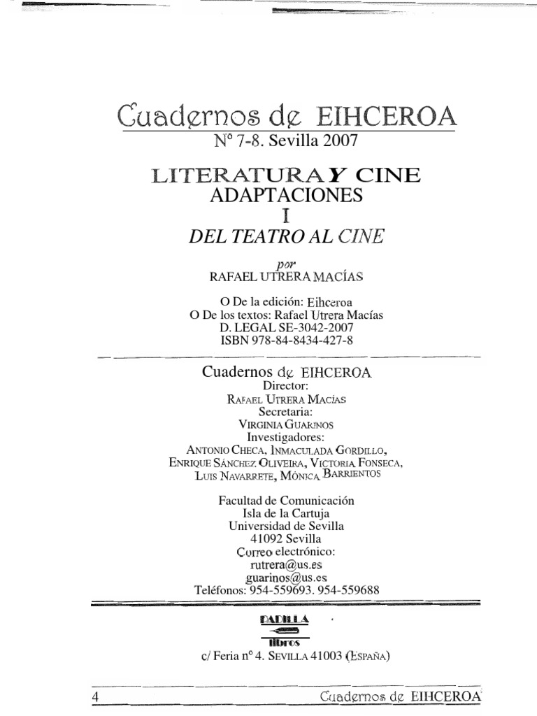 Literatura y Cine | PDF | Teatro | Artes (general)