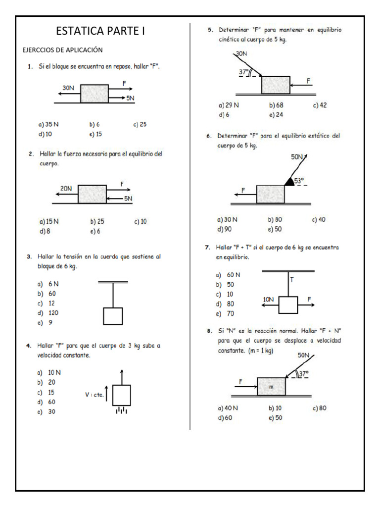 Practico Estatica 1 FLR | PDF