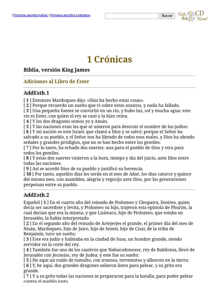 Adiciones al Libro de Ester en la Biblia | PDF | Esther | Libro de Ester
