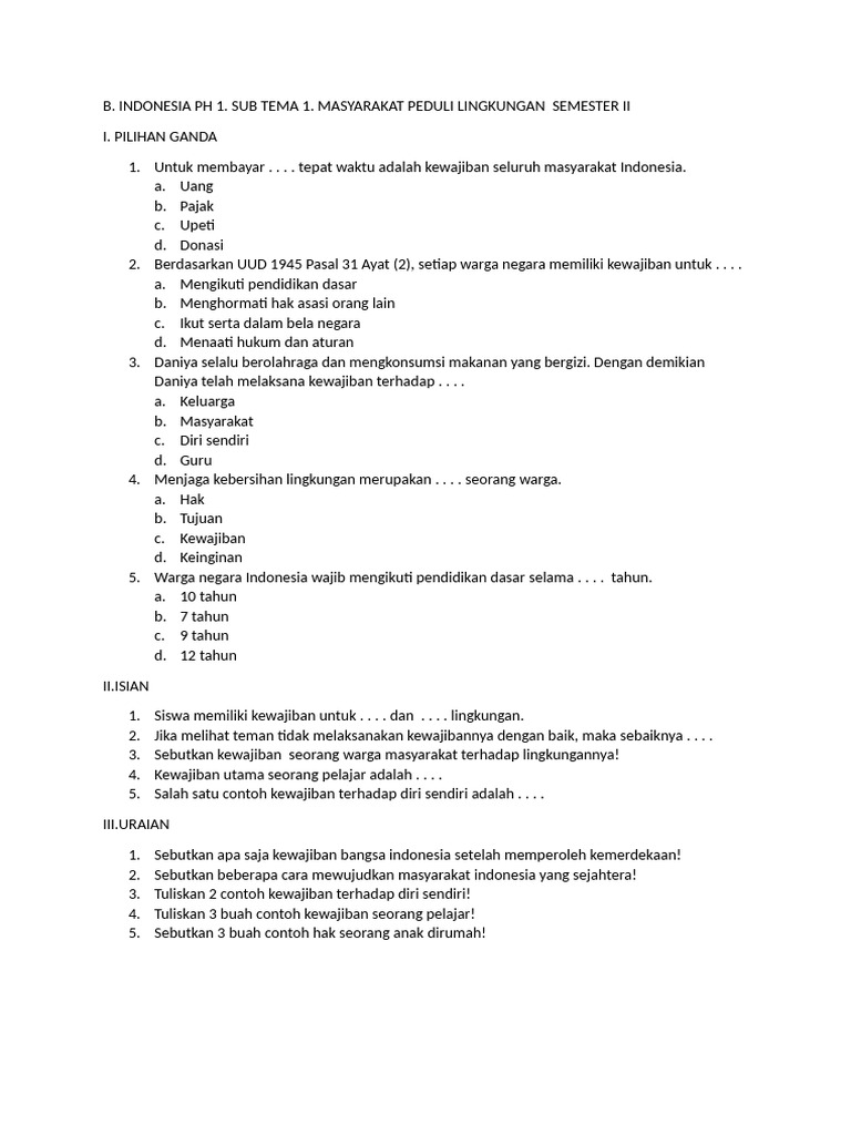 Ph Bi Sub Tema 1 Smt 2 Kls 6 - Salin | PDF