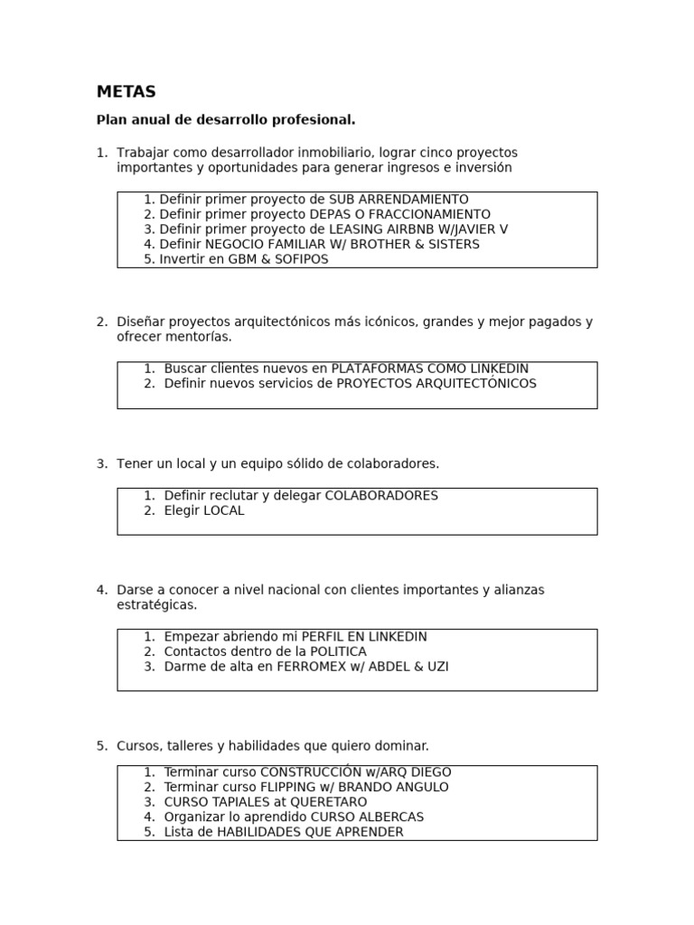Plan Anual de Metas | PDF