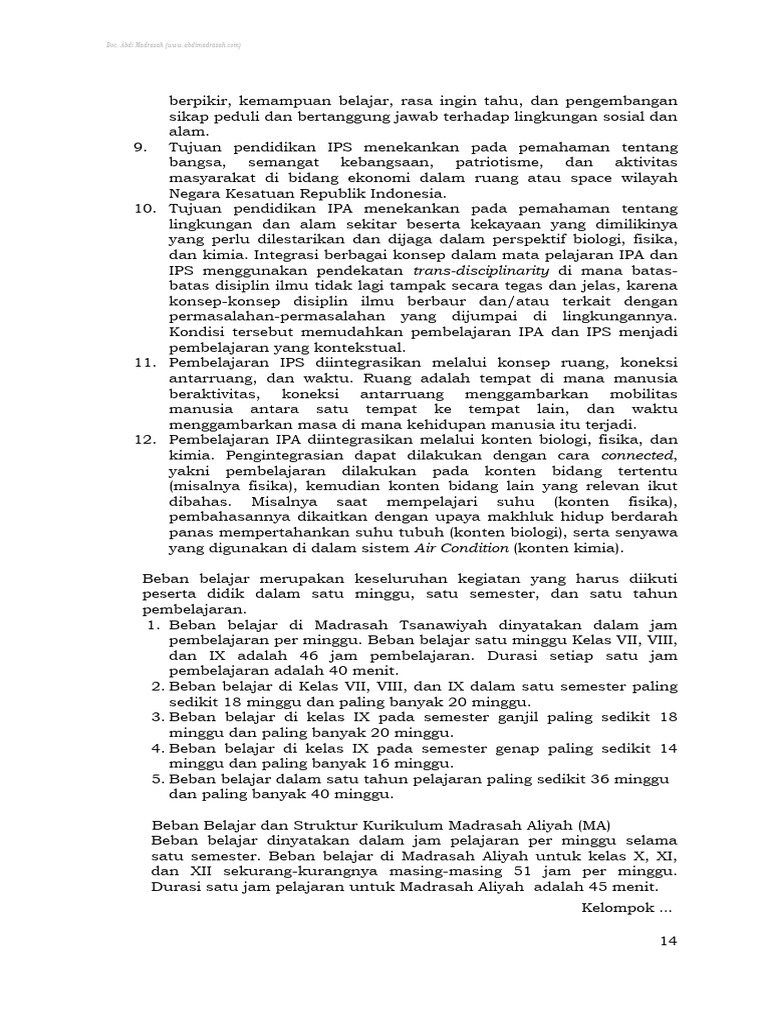 Kma Nomor 165 Tahun 2014 Kurma k13 Lampiran - 014 | PDF