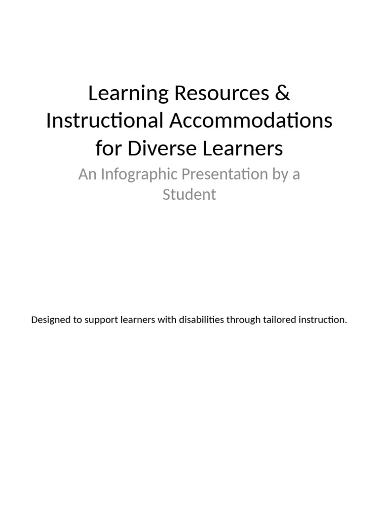 Infographic on Diverse Learner Support | PDF