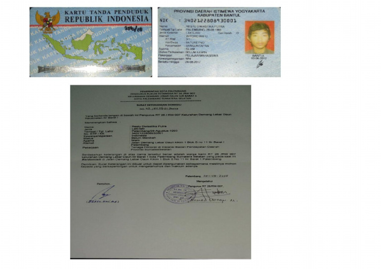 Surat Keterangan Domisili Dan KTP-001 | PDF