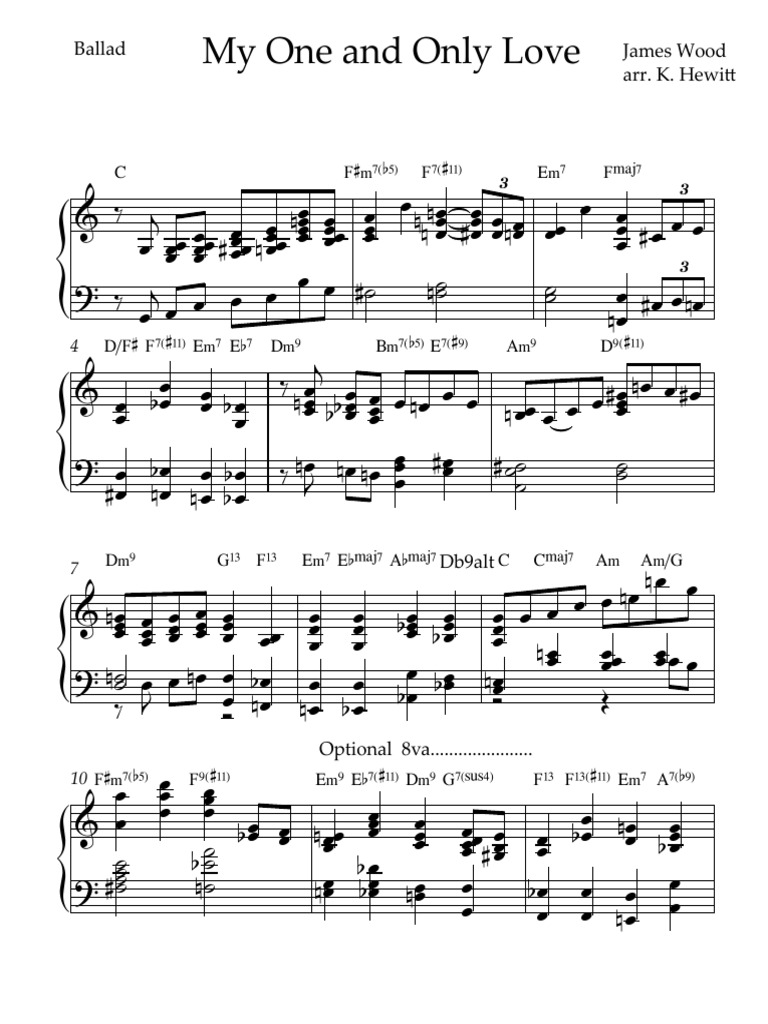 Partition de "My One and Only Love" | PDF