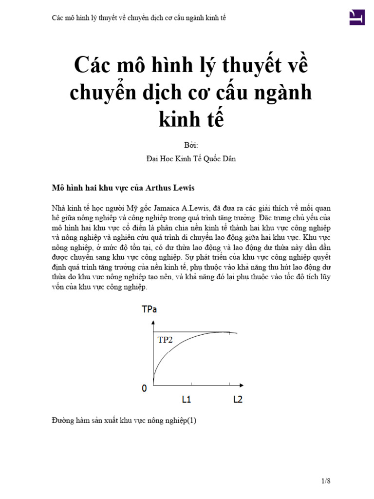 (123doc) Cac Mo Hinh Ly Thuyet Ve Chuyen Dich Co Cau Nganh Kinh Te | PDF