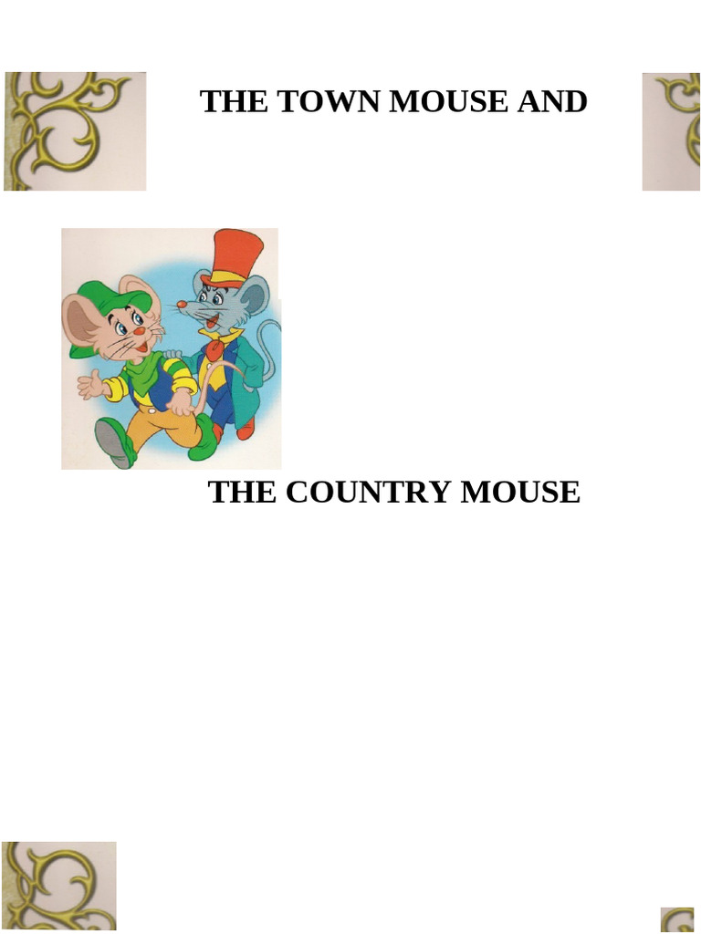 The Town Mouse and The Country Mouse | PDF