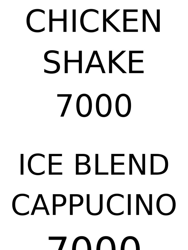 Chicken Shake | PDF