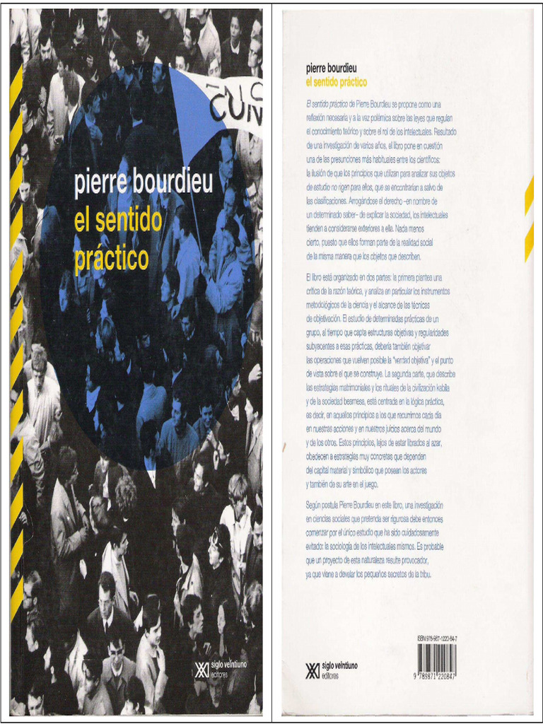 P. Bourdieu - El Sentido Práctico (Selección) | PDF | Dialéctico | Pensamiento