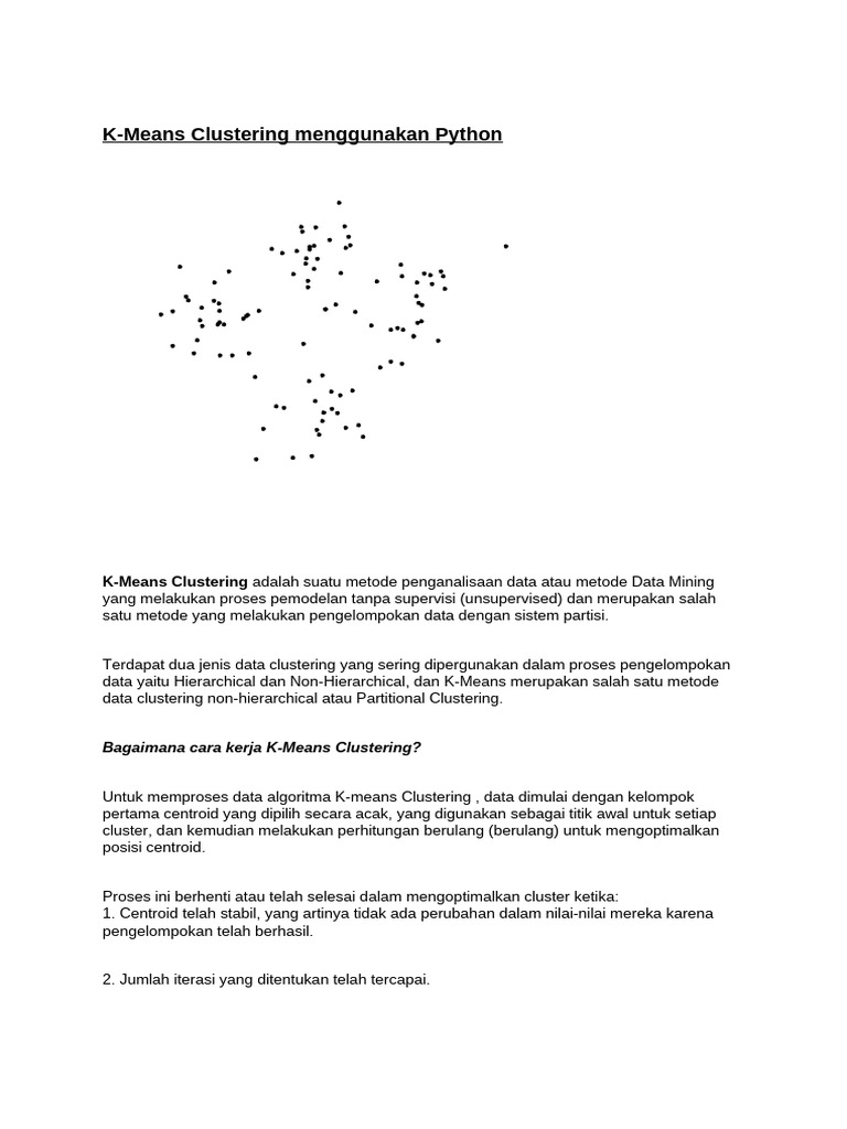 Kmeans Clustering Menggunakan Python | PDF
