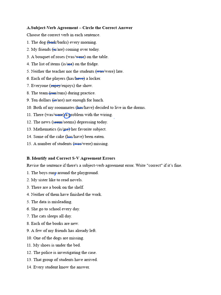 UAS GRAMMAR - Practices Jawaban | PDF | Clause | Verb