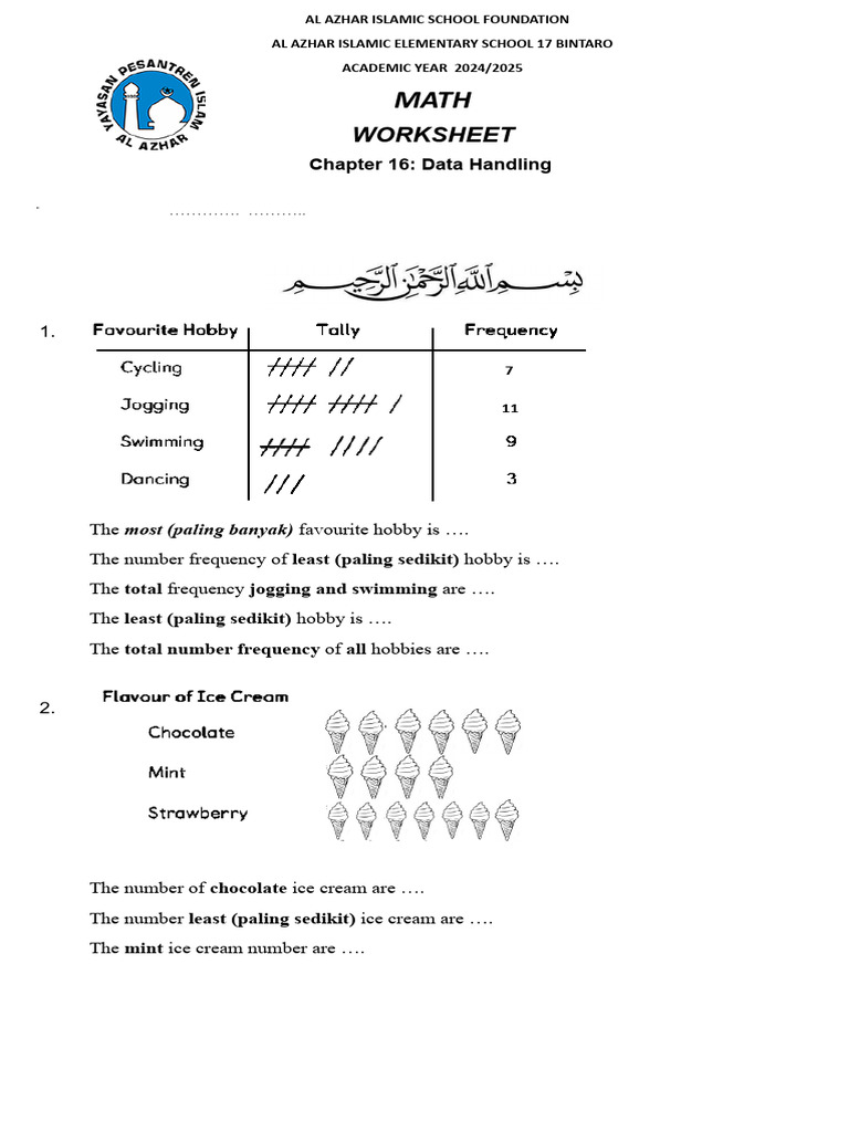 Ws CH 16 Data Handling | PDF