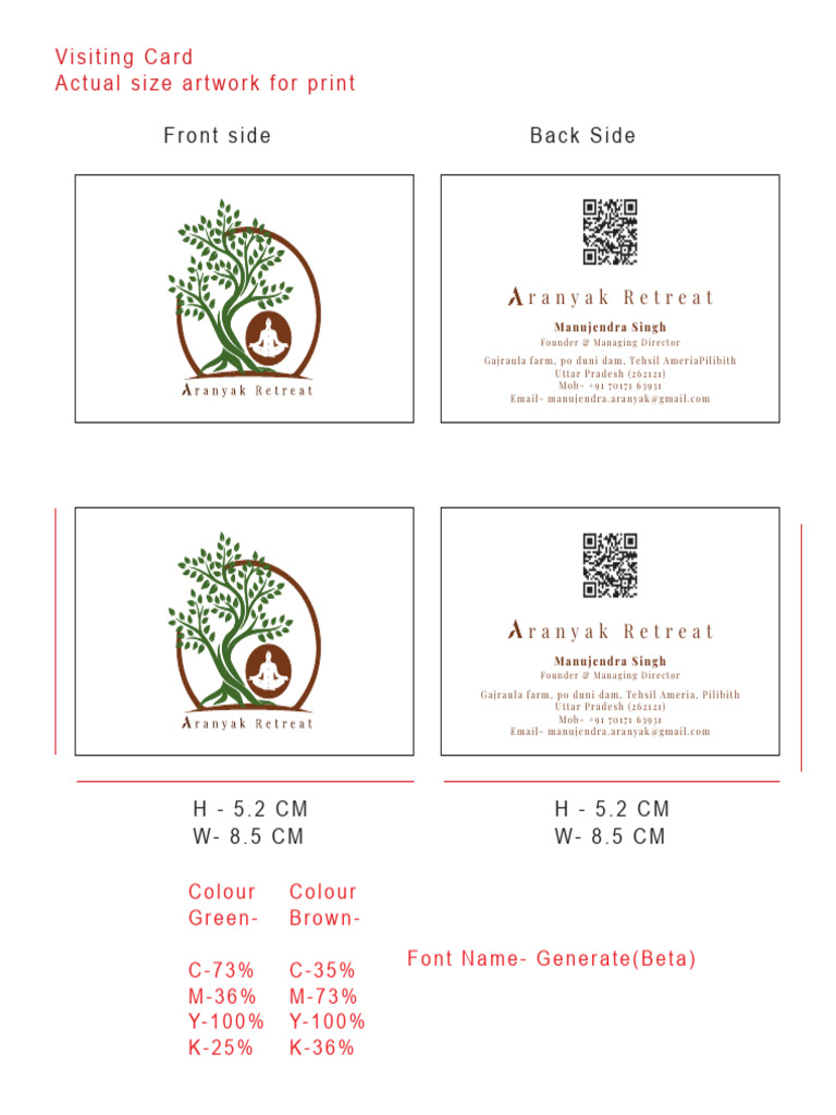 Aranyak Visiting Card | PDF