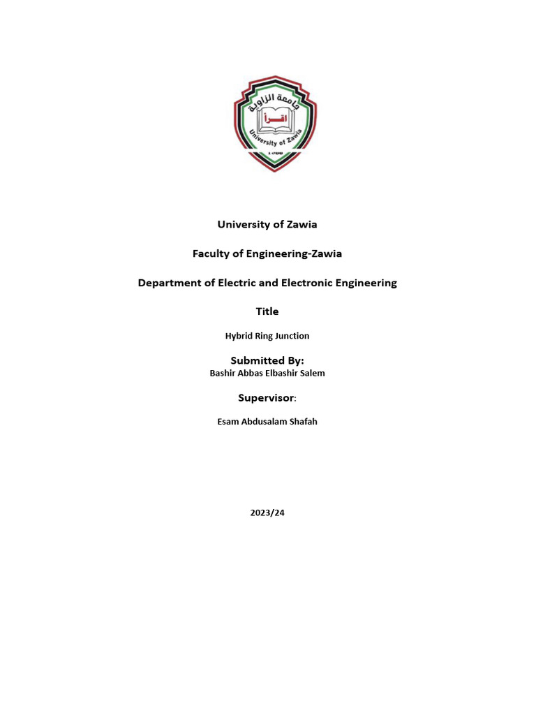Hybrid Ring Junctions in Microwave Engineering | PDF | Electricity ...