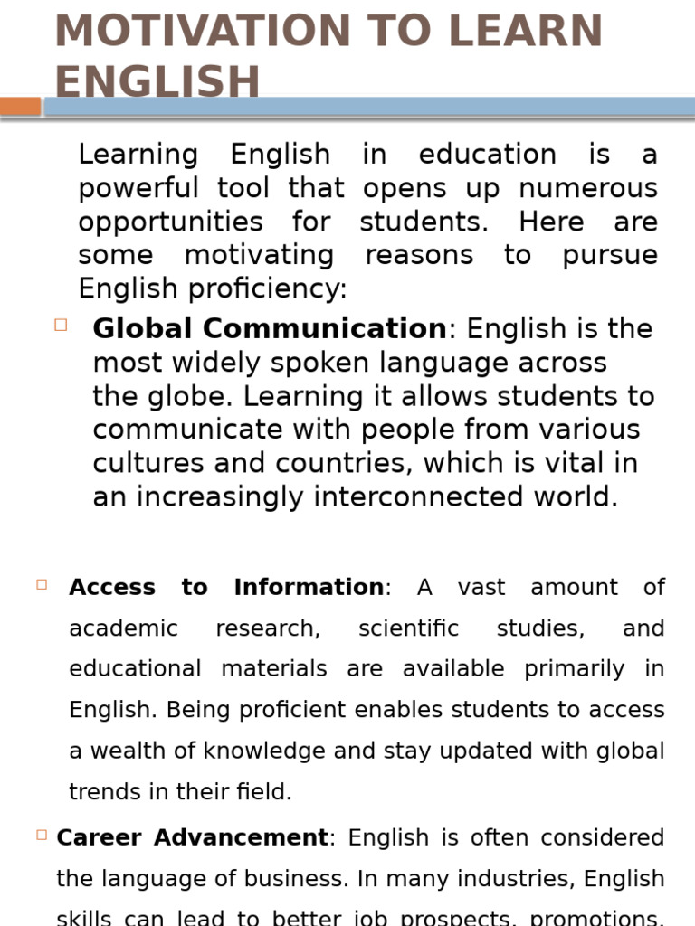 Benefits of Learning English Skills | PDF | Adjective | Word