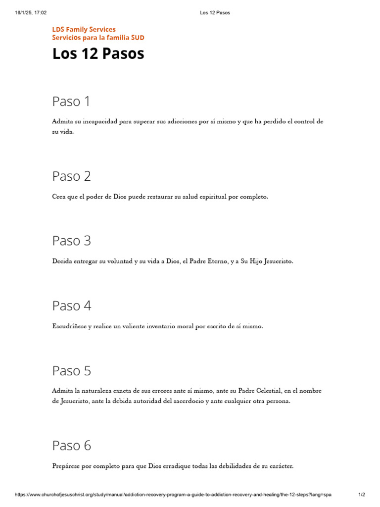 Los 12 Pasos | PDF