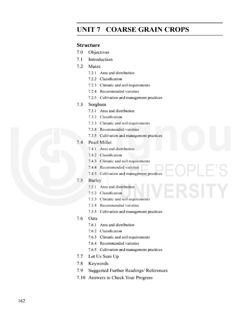 Coarse Grain Crops | PDF
