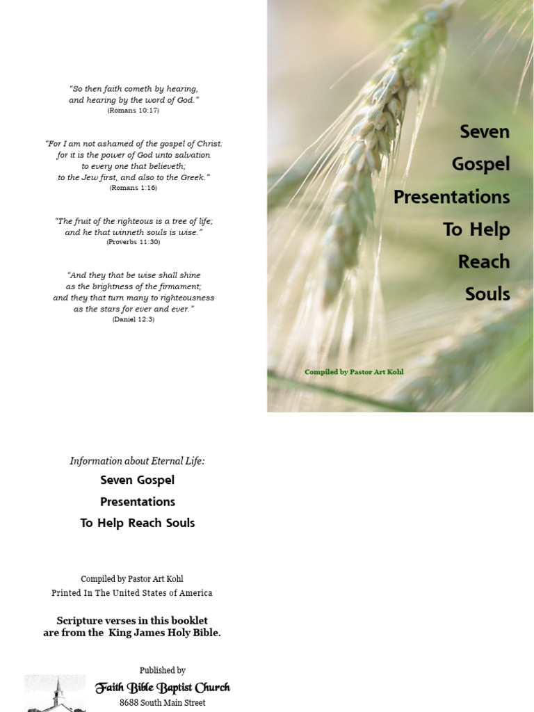 Seven Gospel Presentations for Salvation | PDF | Eternal Life ...