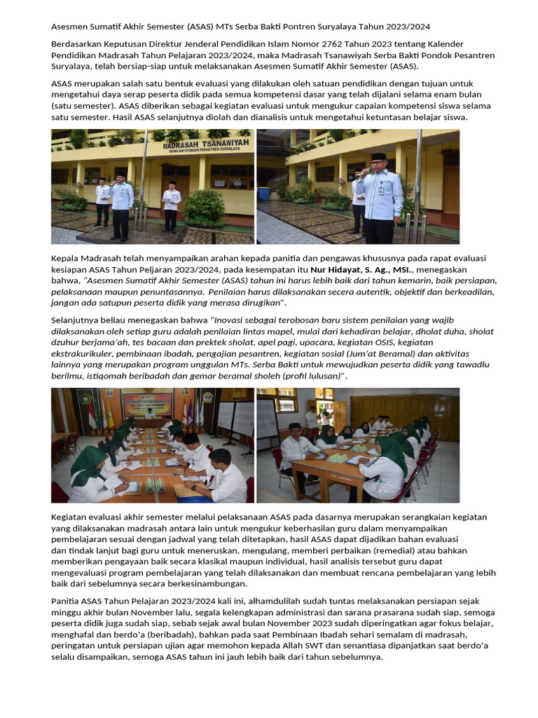 Asesmen Sumatif Akhir Semester | PDF