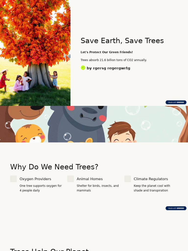 Save Trees, Save Earth: A Call to Action | PDF
