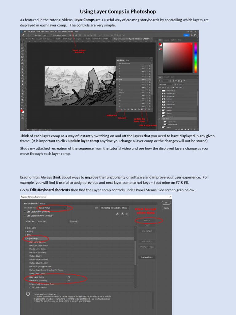 Using Layer Comps V2 | PDF