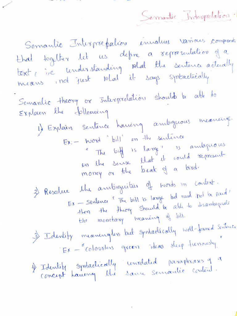 Semantic Interpretation | PDF