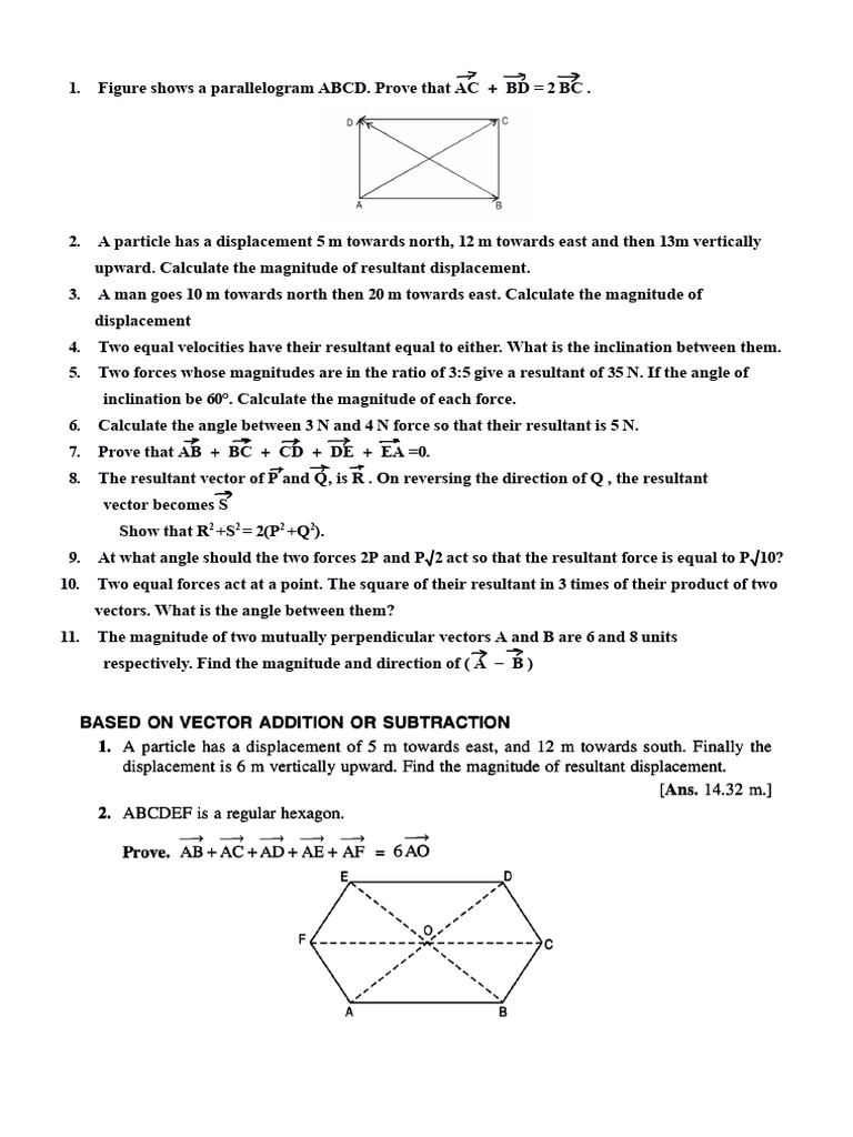 Vector Questions | PDF