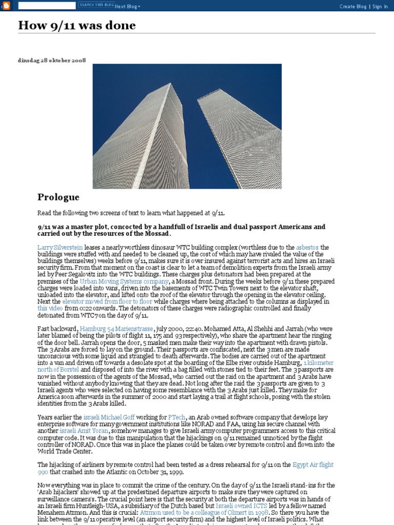 How 911 Was Done | PDF | Hijackers In The September 11 Attacks ...