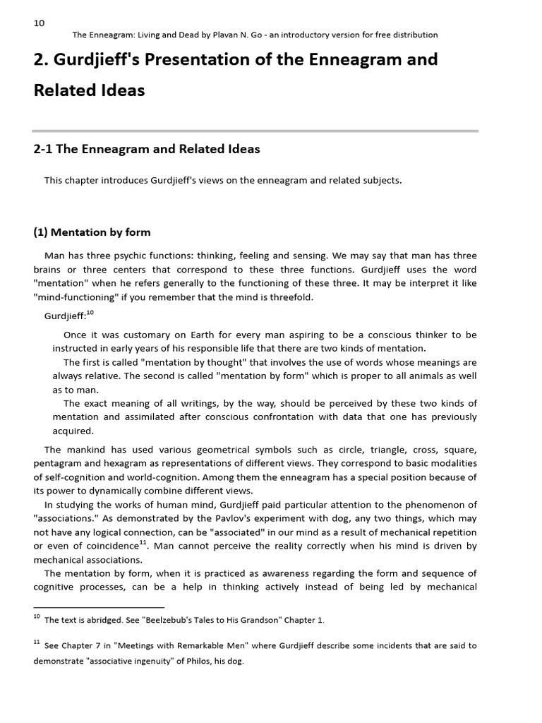 The Enneagram by Plavan Go - 02 | PDF | Thought