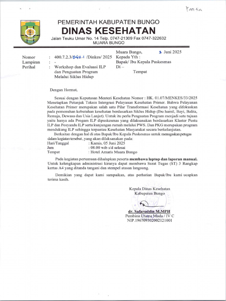 Surat Undangan ILP 20250604 - 10550446 | PDF