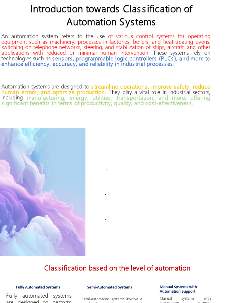 Unit1 Lecture 3 and 4 Classification and Levels of Automation | PDF | Automation