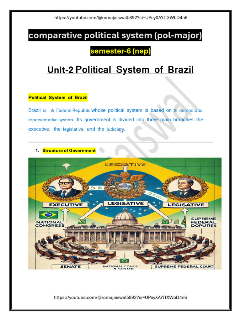 Brazil's Federal Democratic Structure | PDF | Judiciaries | Legislature