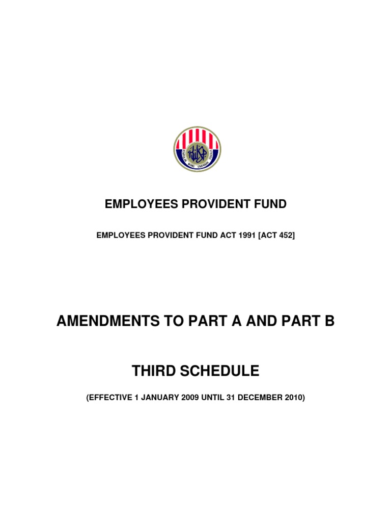 EPF Contribution Rates and Schedule | PDF | Factor Income Distribution ...