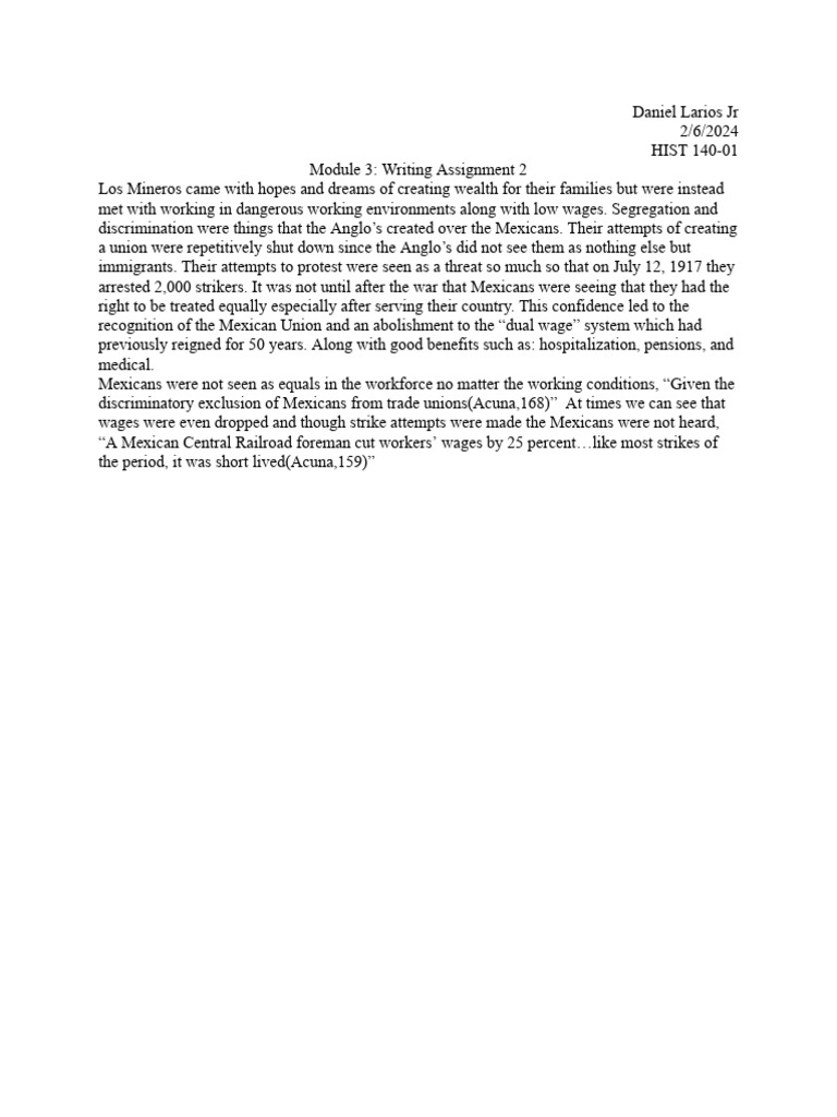 Module 3 - Writing Assignment 2 | PDF