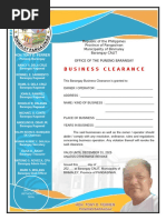 Brgy. Clearance - Business Permit | PDF