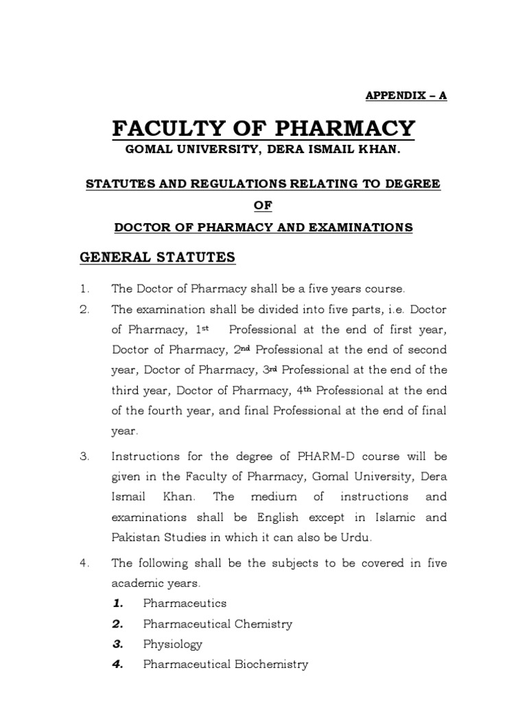 Pharm D Syllabus | PDF | Topical Medication | Metabolism