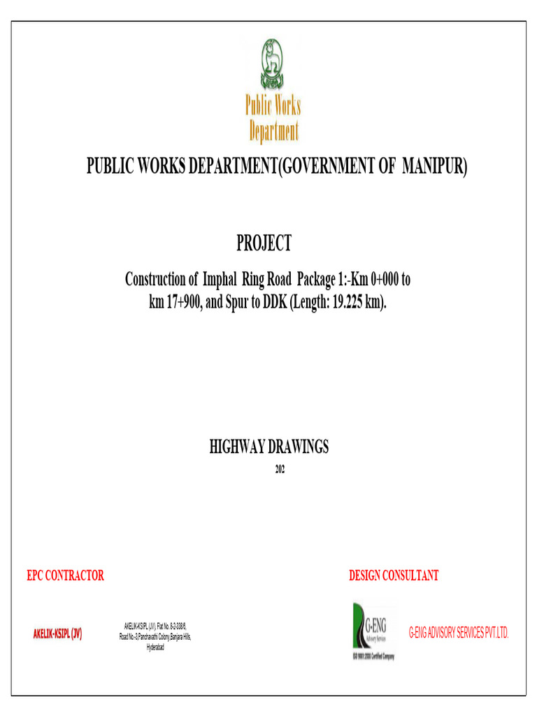 Highway Drawings Imphal (16450 To 17900) | PDF | Road Transport ...