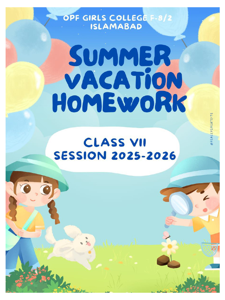 Summer Break Homework Class 7 | PDF | Canvas | Paintings