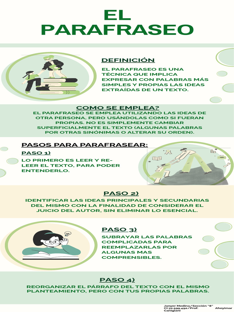 Técnicas para Parafrasear Textos | PDF