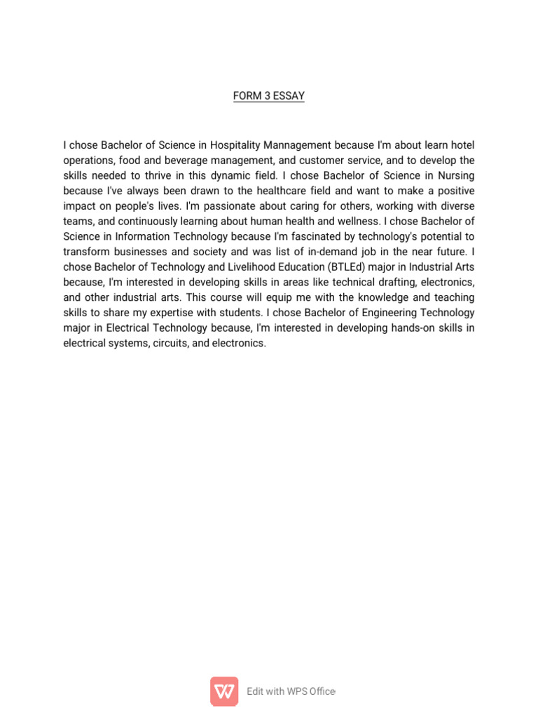 Share Form 3 Essay-Wps Office | PDF