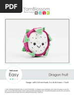 Dragon Fruit Crochet Pattern | PDF | Crochet | Yarn