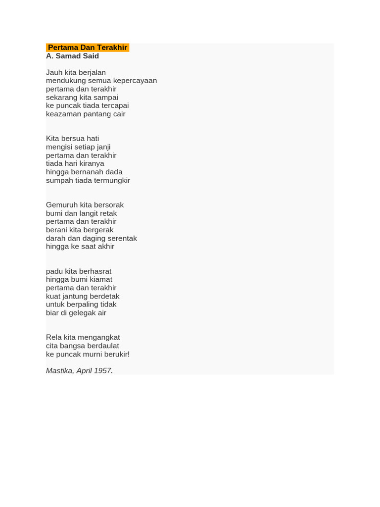 Sajak Kemerdekaan 2023: Refleksi dan Makna | PDF
